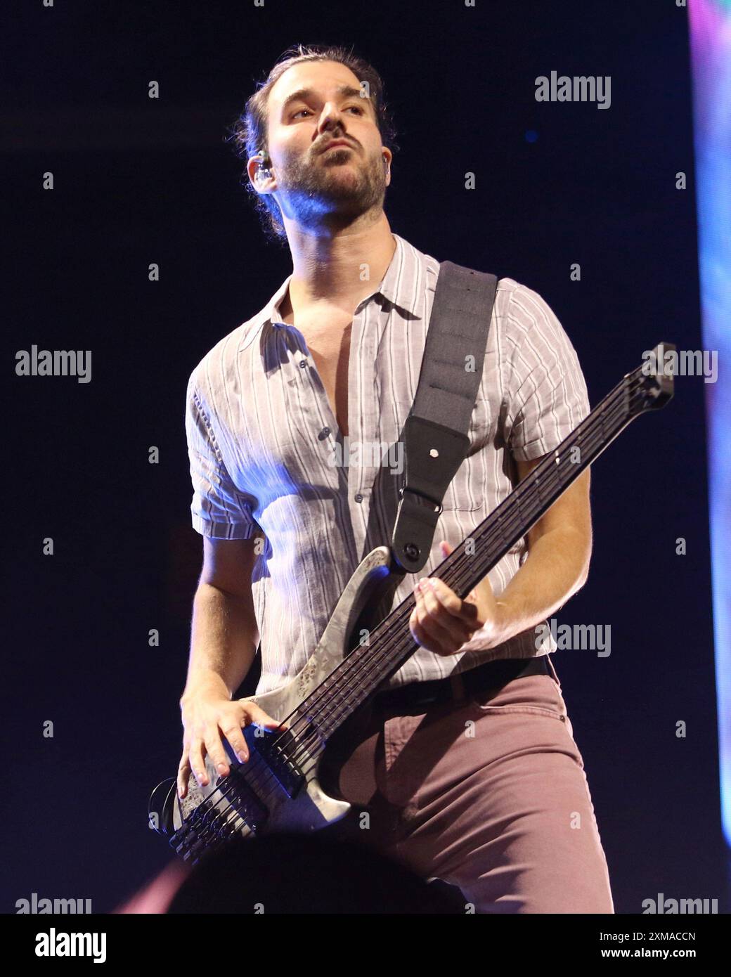 Adam Met of AJR performs at Madison Square Garden on Friday, July 26 ...