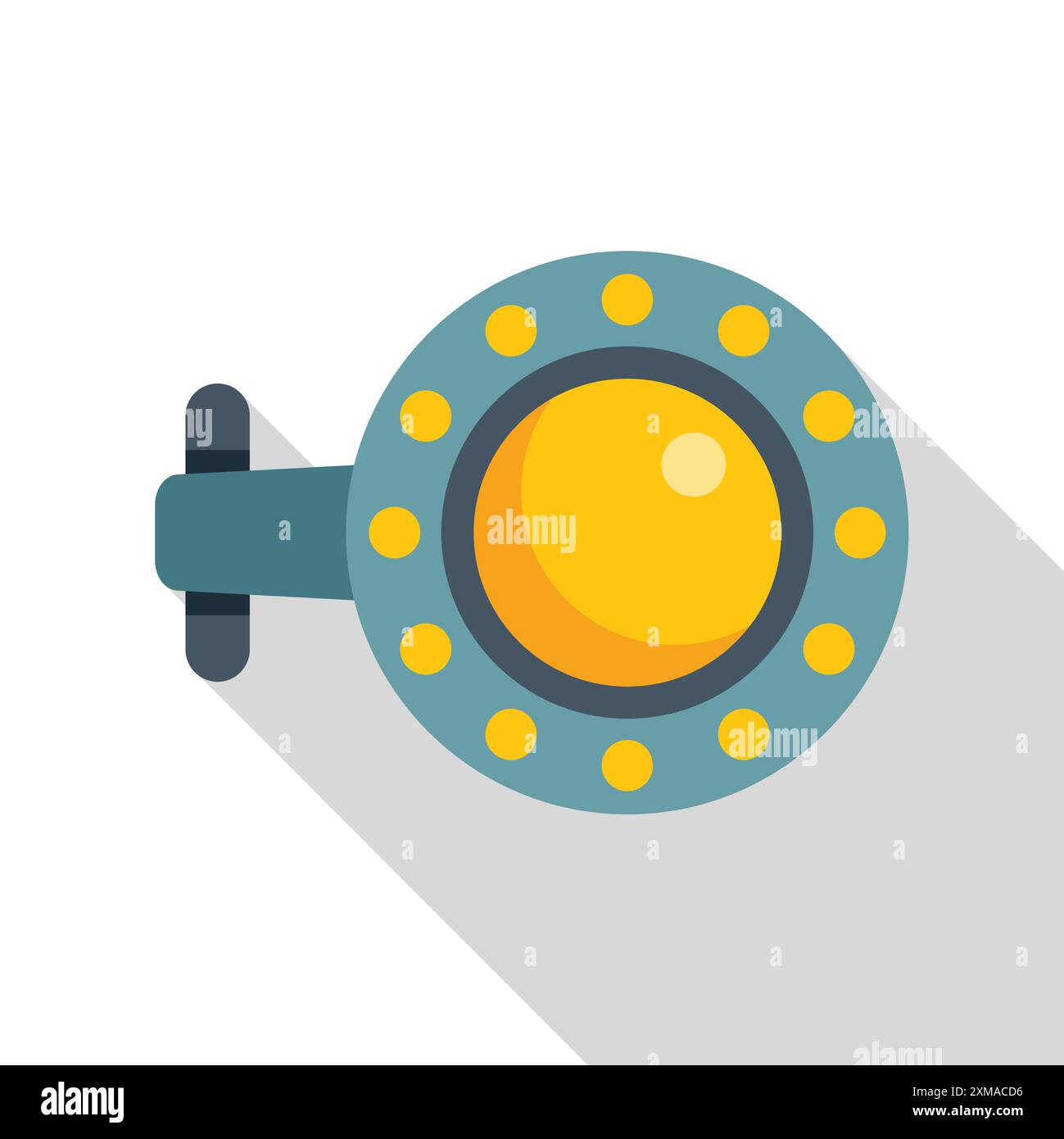 Bathyscaphe with big illuminator exploring the ocean depths icon in ...