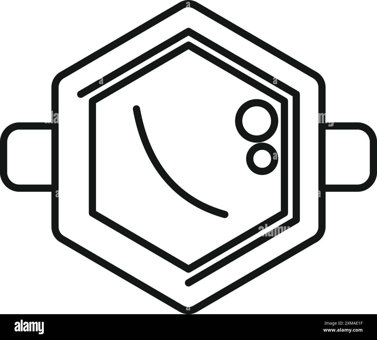 Line drawing of a scientific experiment with molecules reacting inside ...