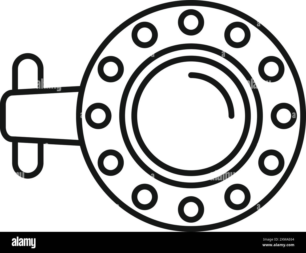 Round submarine window is allowing viewing of the ocean and marine life ...
