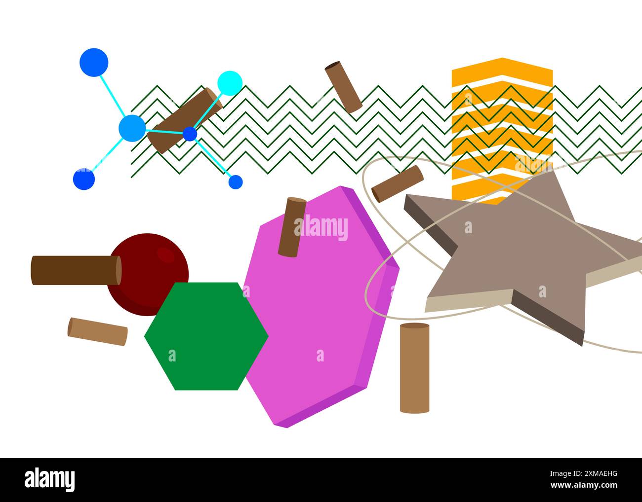 Retro futuristic design elements Cut Out Stock Images & Pictures - Alamy