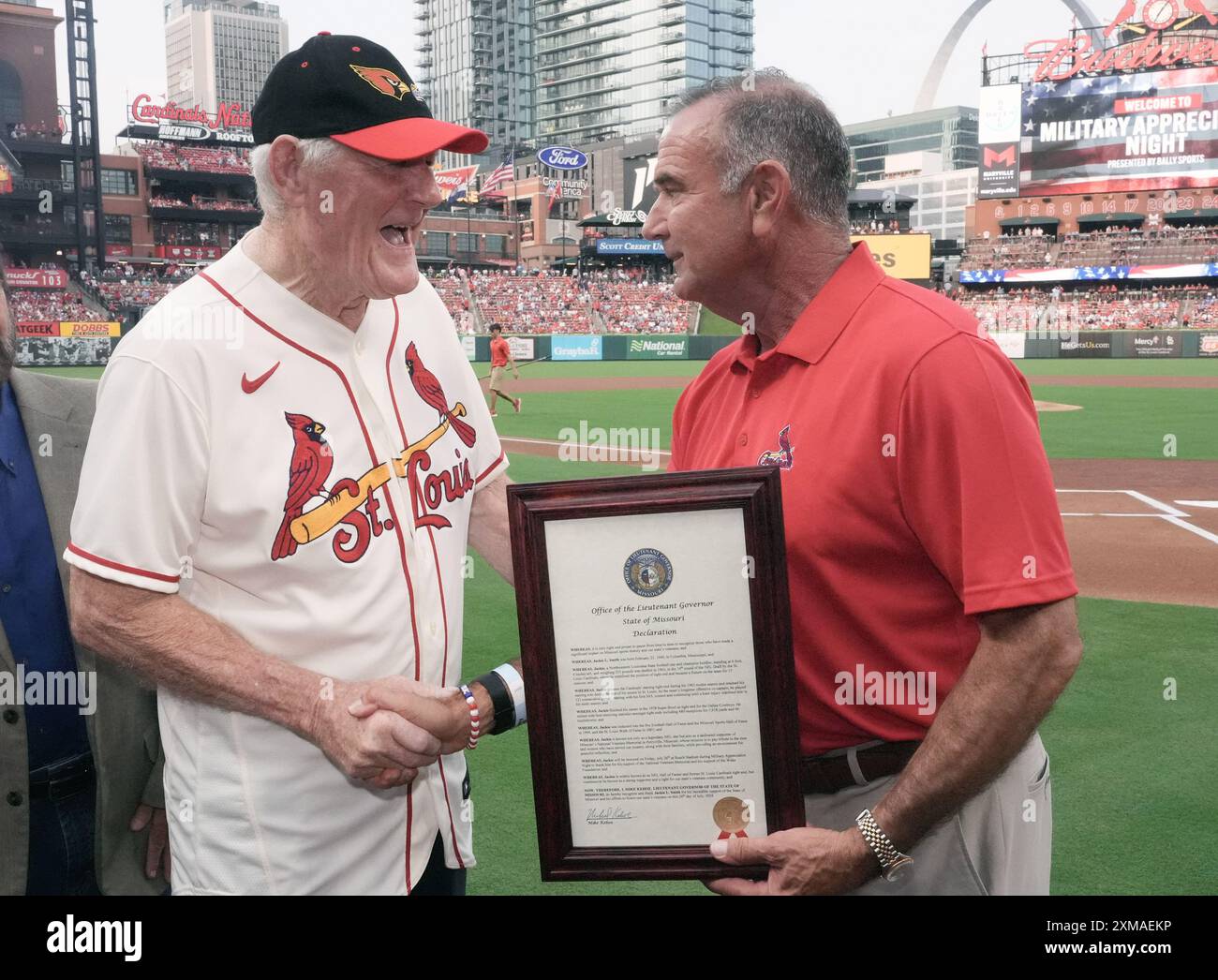 St. Louis, United States. 26th July, 2024. Missouri Lt. Gov. Mike Kehoe ...