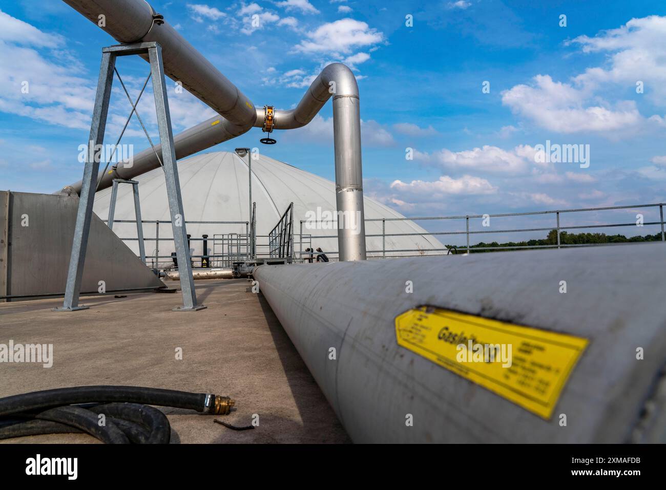 Biogas plant, gas storage, with dome, use of solid manure as energy ...