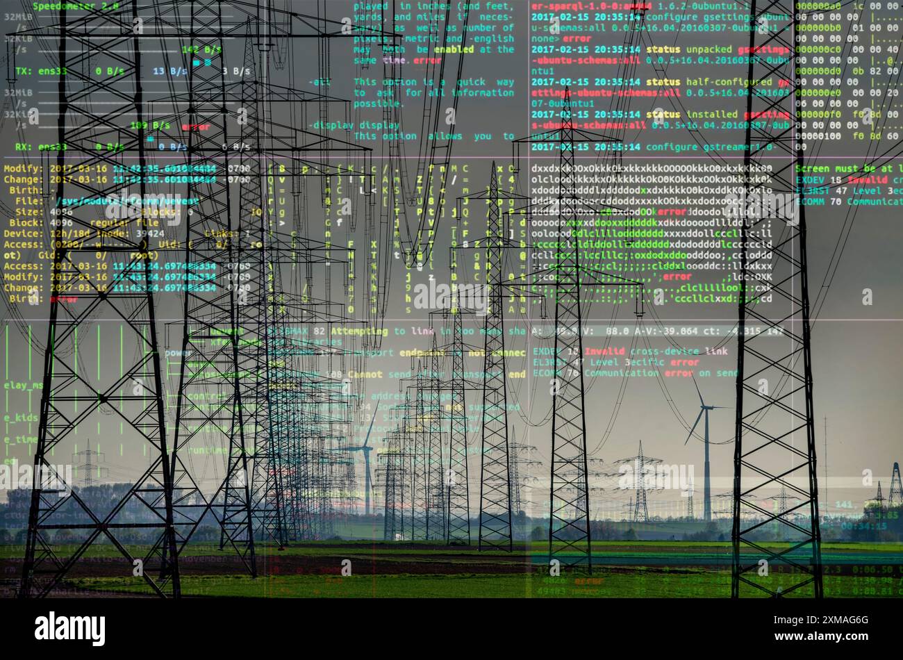 Symbolic image Critical infrastructure, blackout risk, cyberterrorism ...