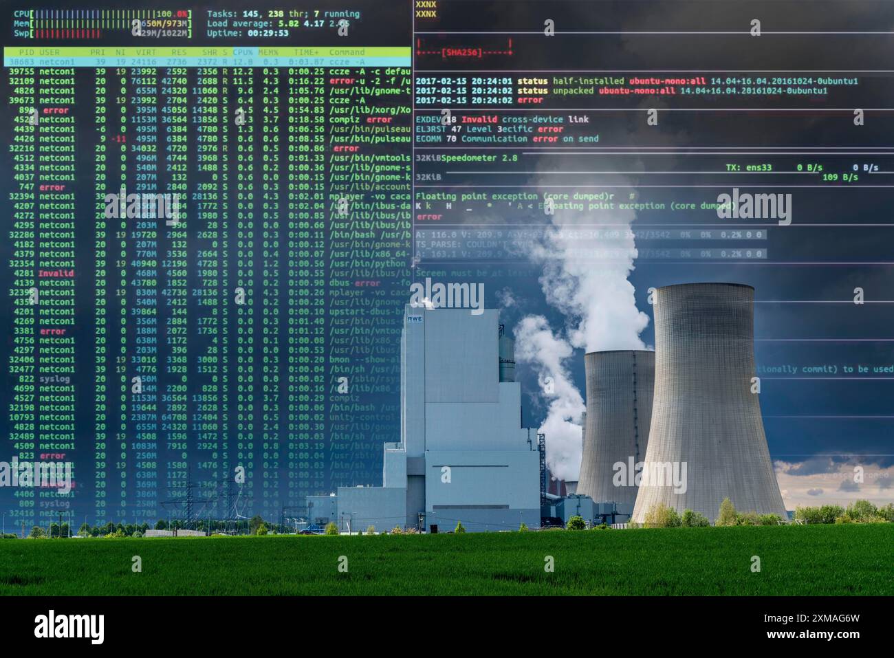 Symbolic image Critical infrastructure, blackout risk, cyberterrorism ...