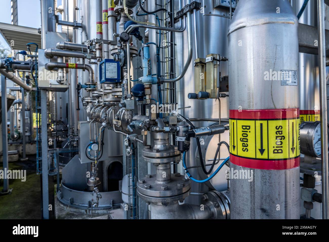 Biogas upgrading plant, purification of biogas from organic waste ...