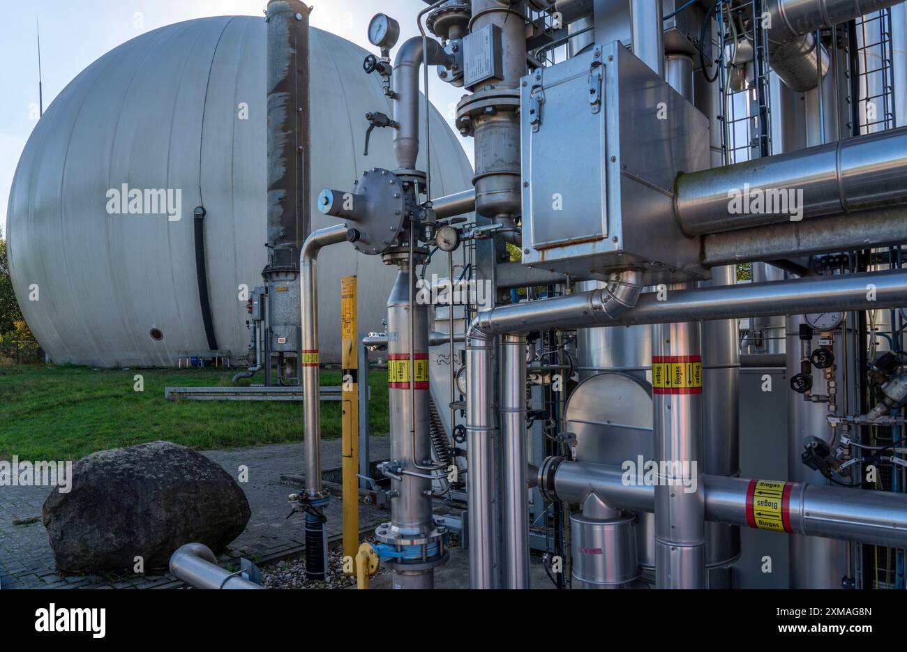 Biogas storage, biogas treatment plant, purification of biogas from ...
