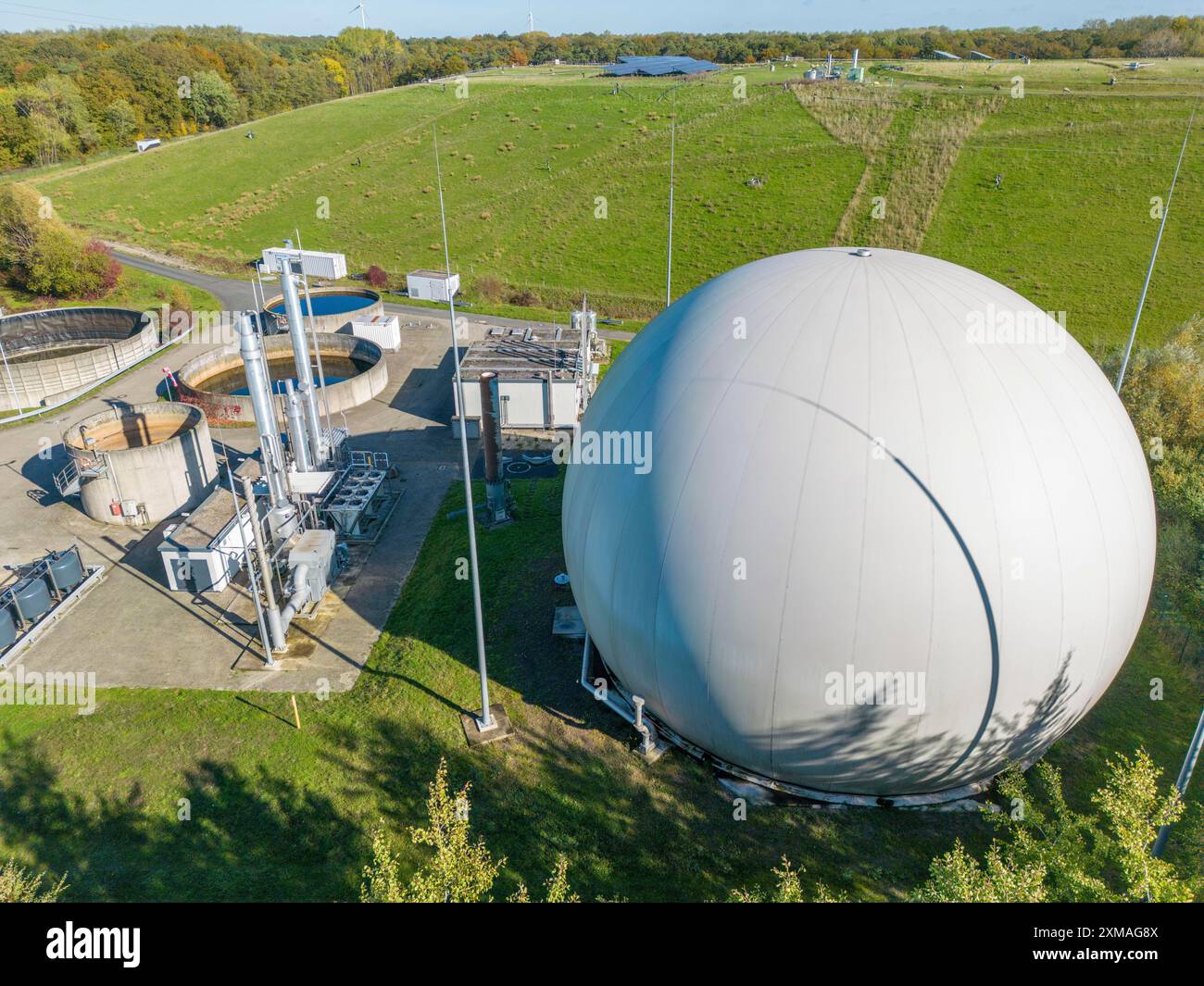 Biogas storage, biogas treatment plant, purification of biogas from ...