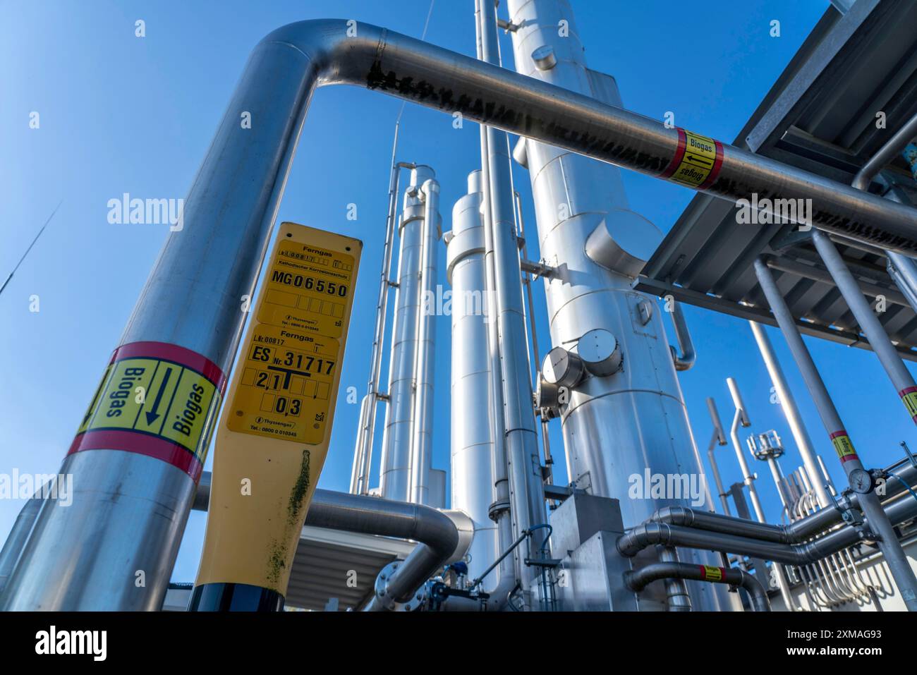 Biogas upgrading plant, purification of biogas from organic waste ...