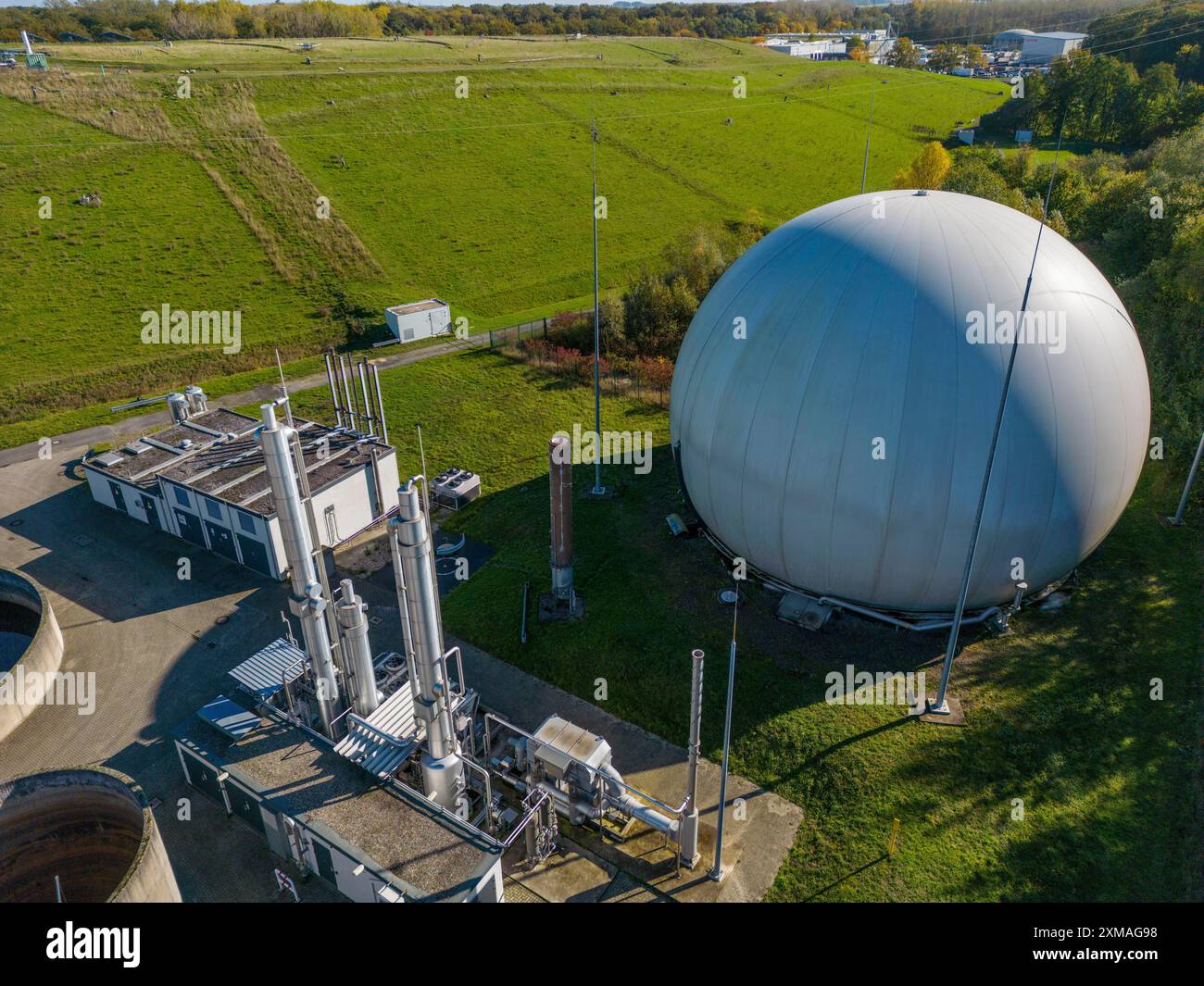 Biogas storage, biogas treatment plant, purification of biogas from ...