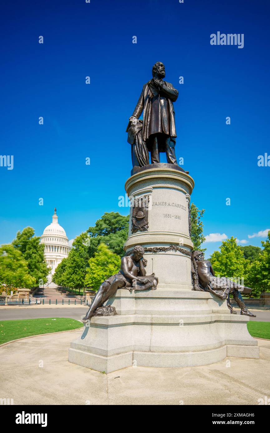 Stock photo James A Garfield memorial with view of United States ...