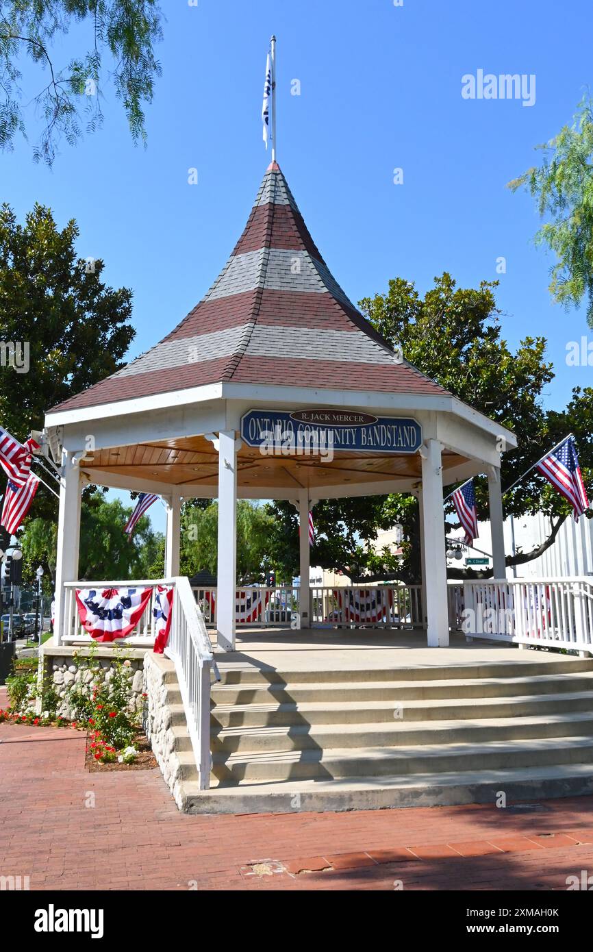 ONTARIO, CALIFORNIA - 14 JULY 2024: The Jack Mercer Community Bandstand ...