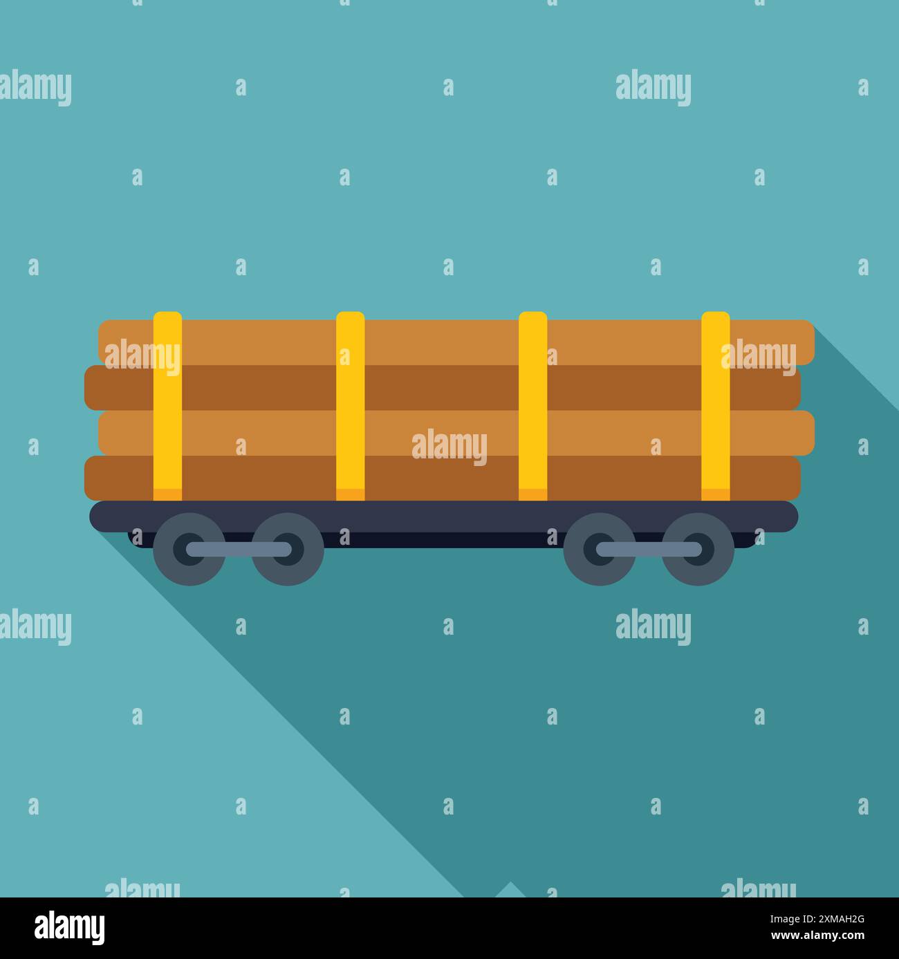 Train transporting large wood logs, highlighting the transportation of ...
