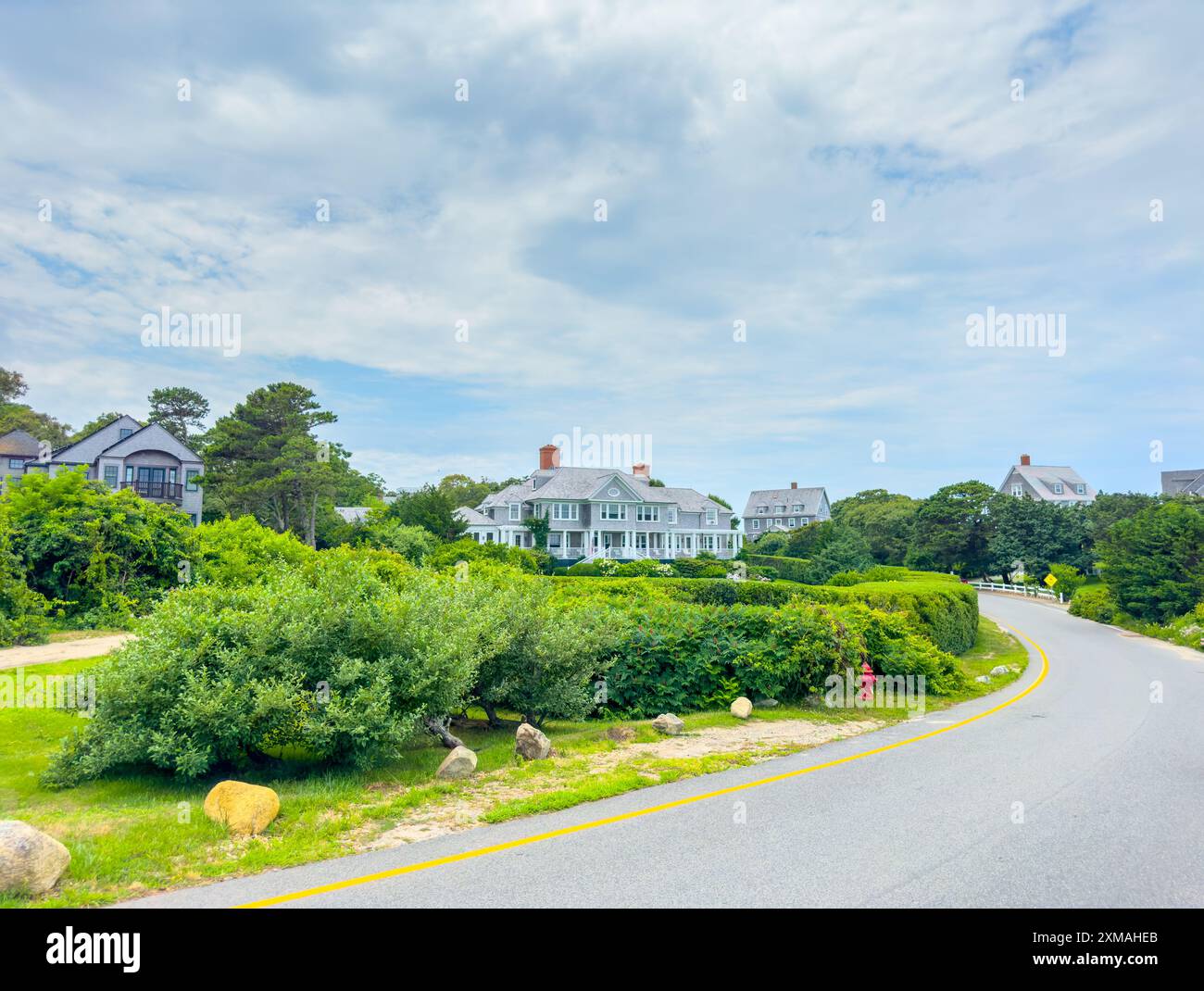 Luxury mansion homes on Marthas Vineyard Massachusetts USA Stock Photo ...