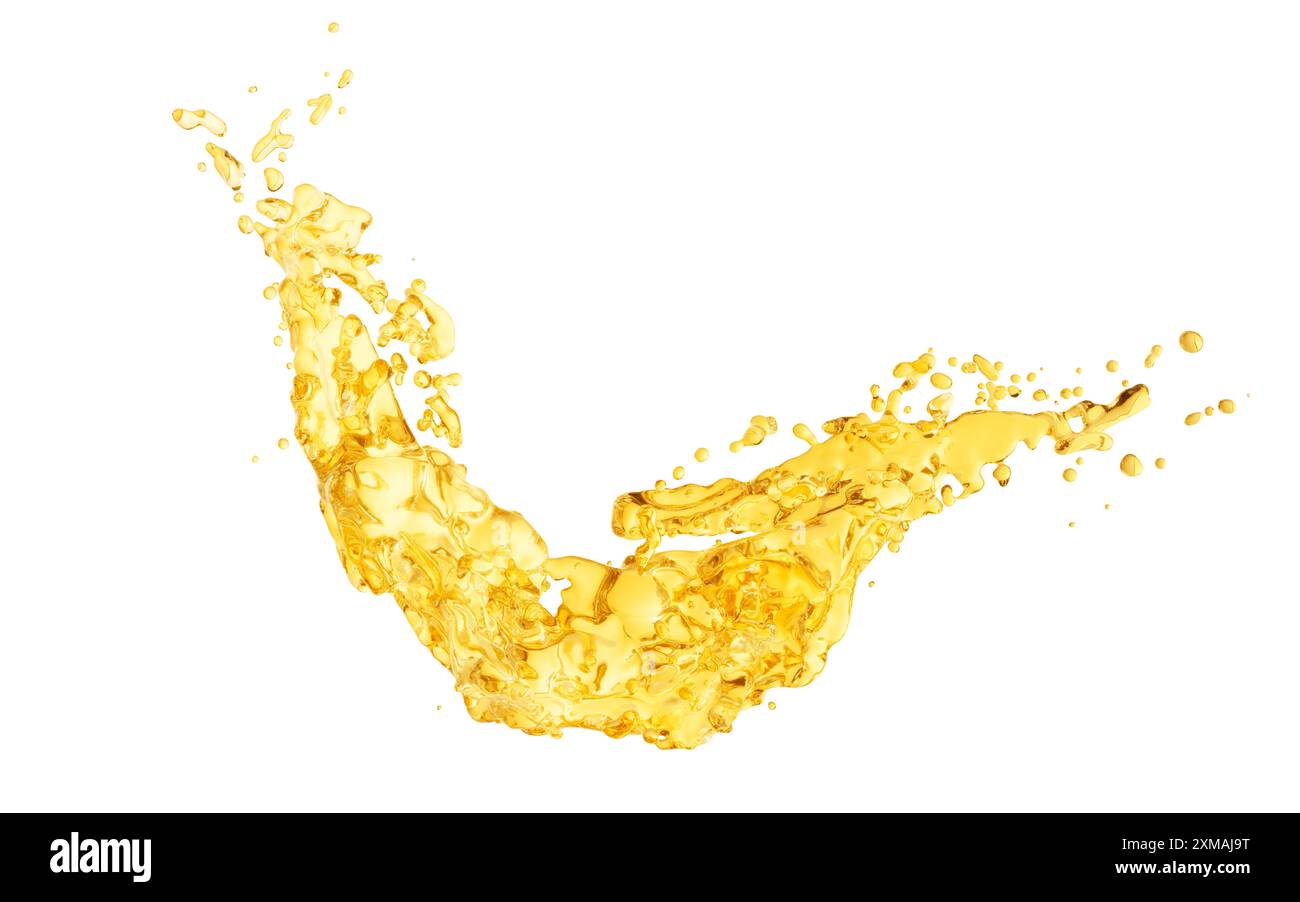 Golden 3d dynamic abstract liquid Cut Out Stock Images & Pictures - Alamy