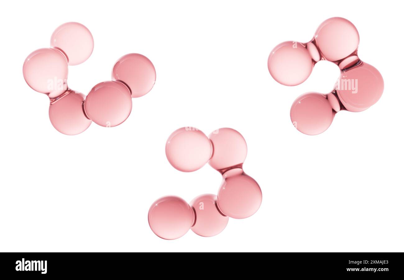 Transparent biological molecule, 3d rendering. 3D illustration Stock ...