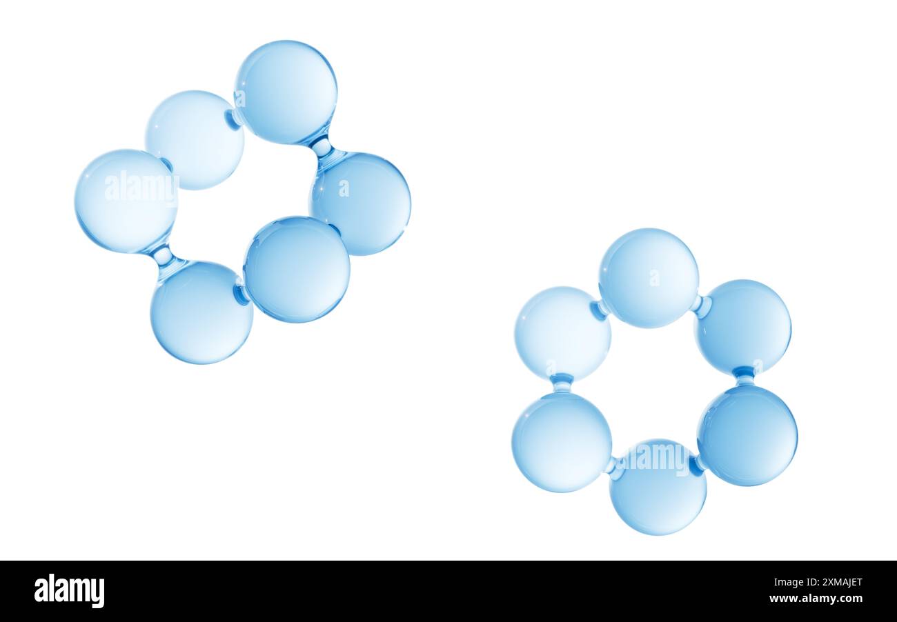 Transparent biological molecule, 3d rendering. 3D illustration Stock ...