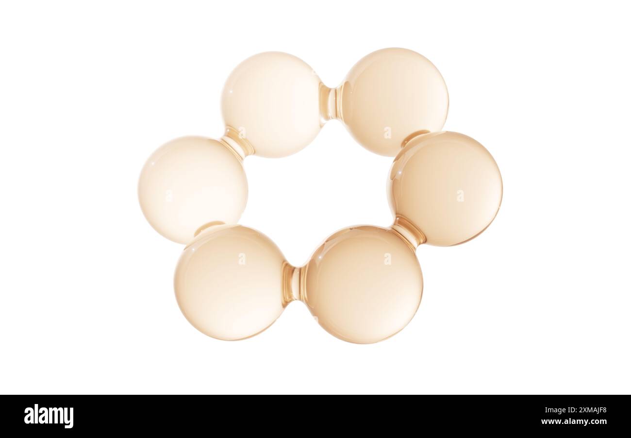 Transparent biological molecule, 3d rendering. 3D illustration Stock ...