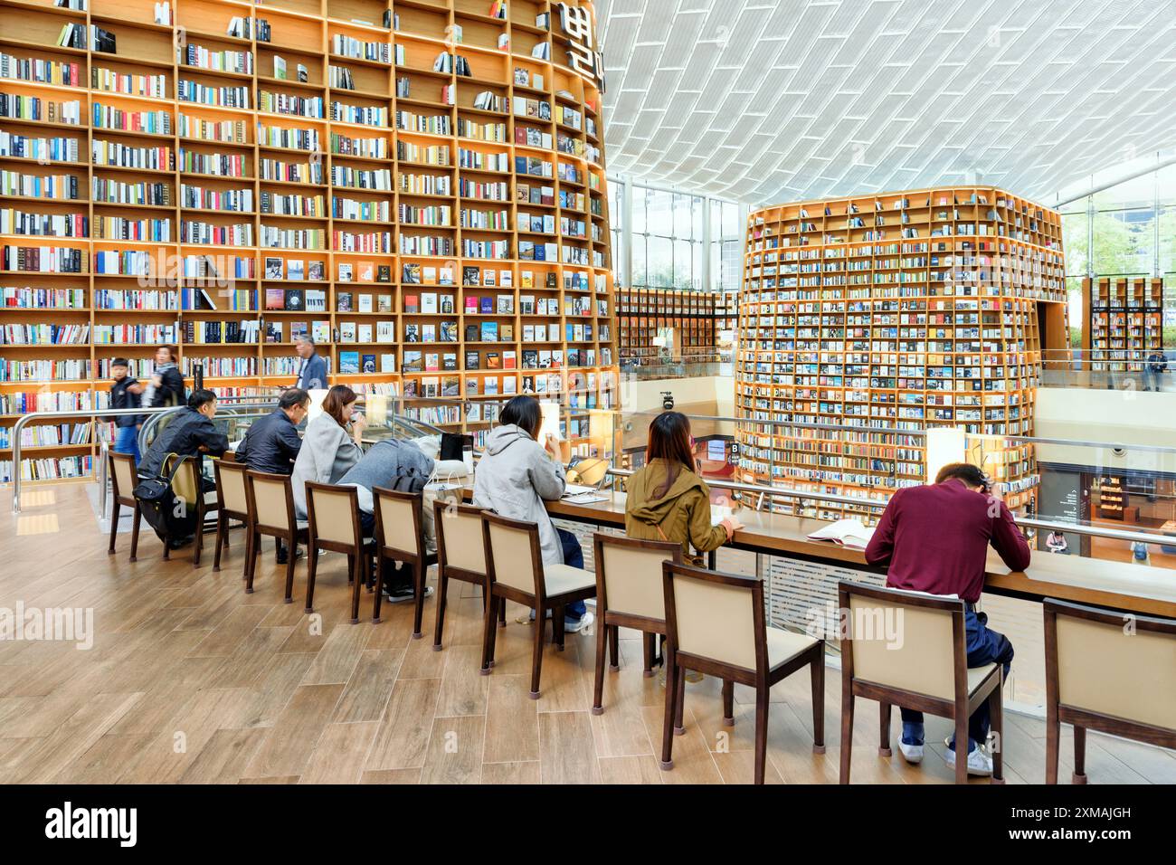 Visitors at the Starfield Library reading area. Seoul Stock Photo - Alamy