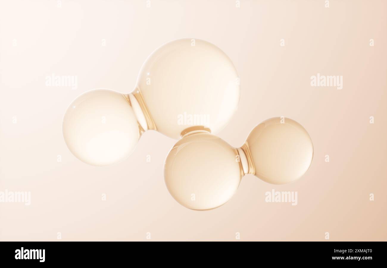 Transparent biological molecule background, 3d rendering. 3D ...