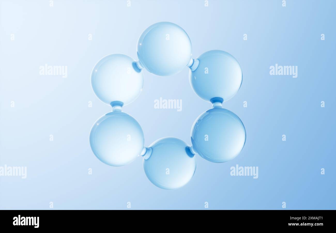 Transparent biological molecule background, 3d rendering. 3D ...