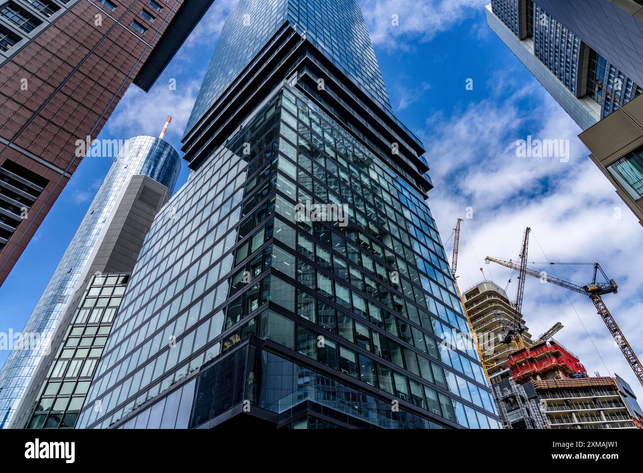 High-rise buildings, office buildings in Frankfurt am Main, Skyline ...