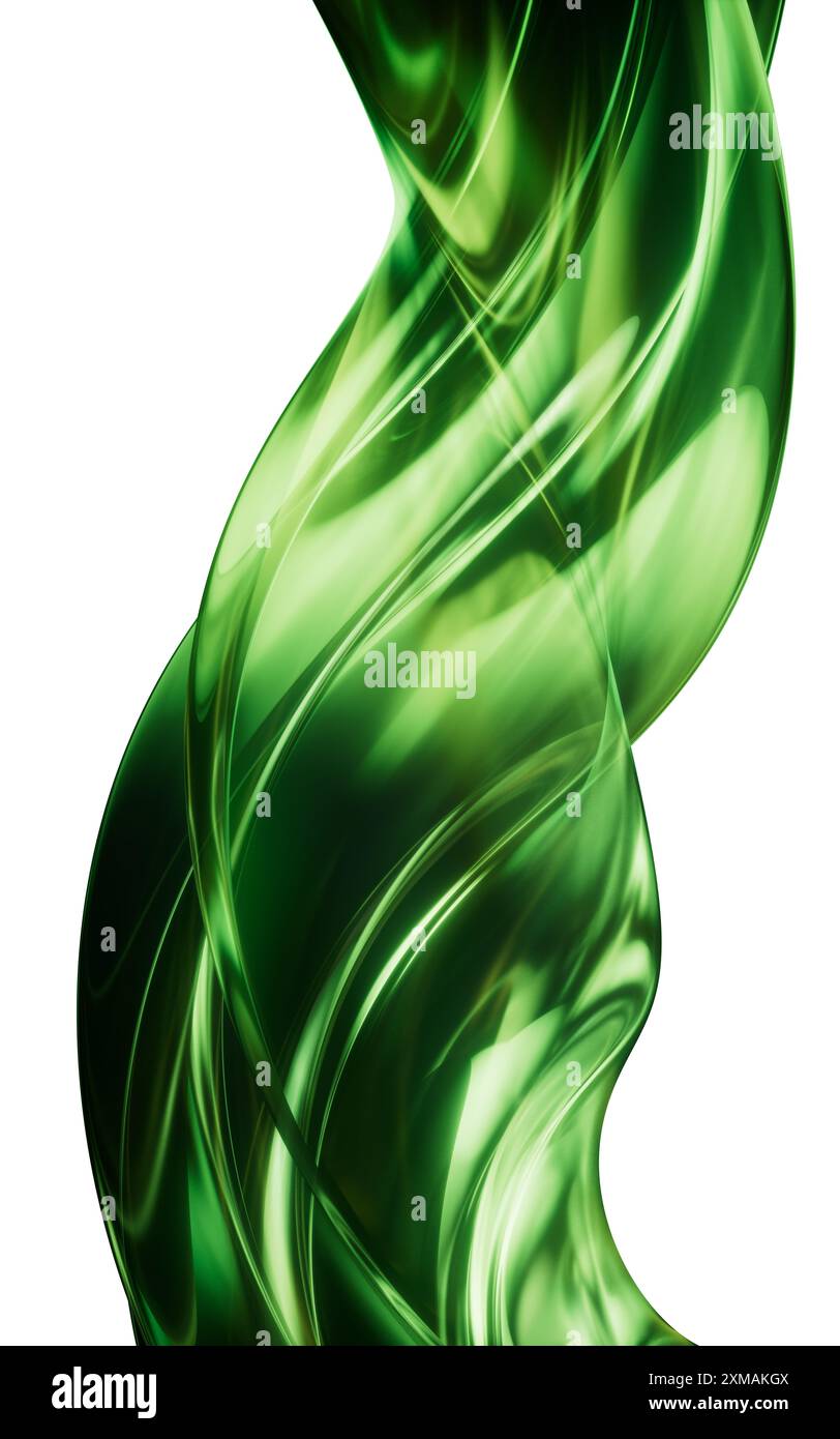 Dark transparent glass curves, 3d rendering. 3D illustration Stock Photo - Alamy