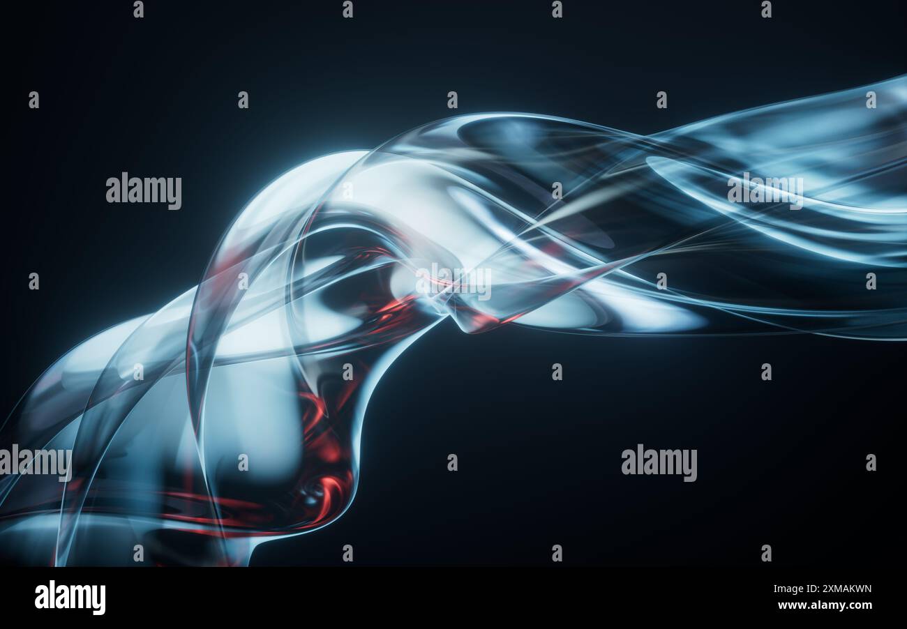 Dark transparent glass curves background hi-res stock photography and images - Alamy