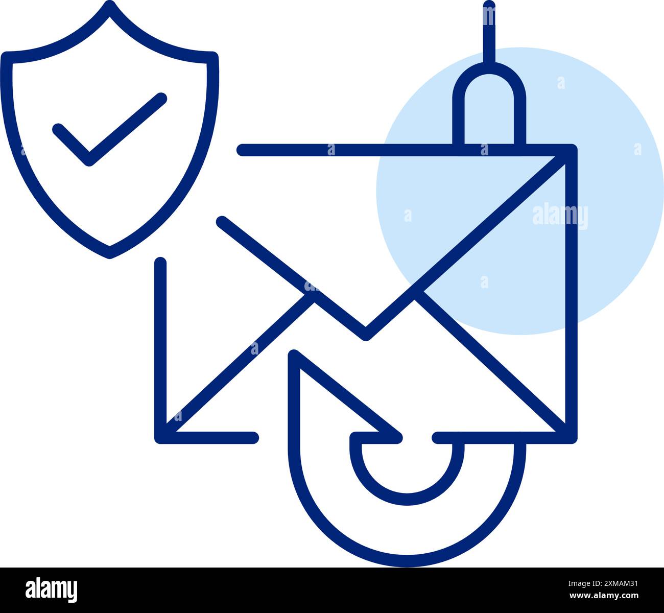 Phishing protection icon outline Stock Vector Images - Alamy