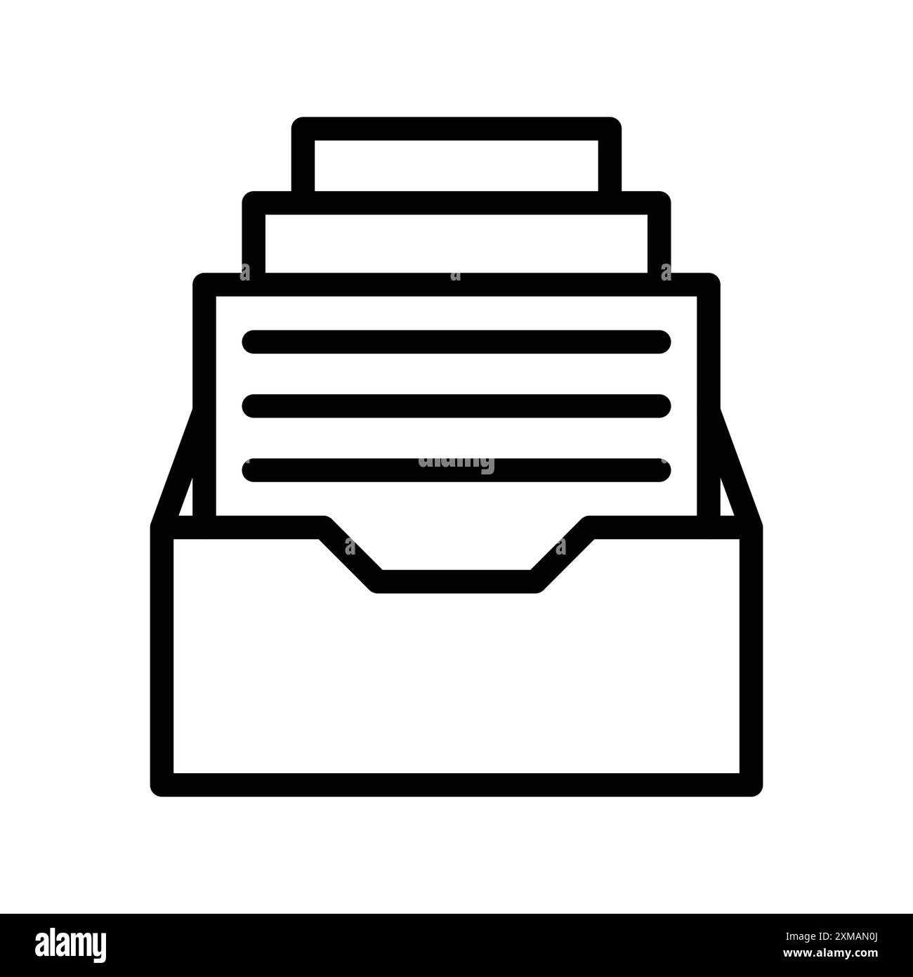 Archive folders icon linear logo mark set collection in black and white ...