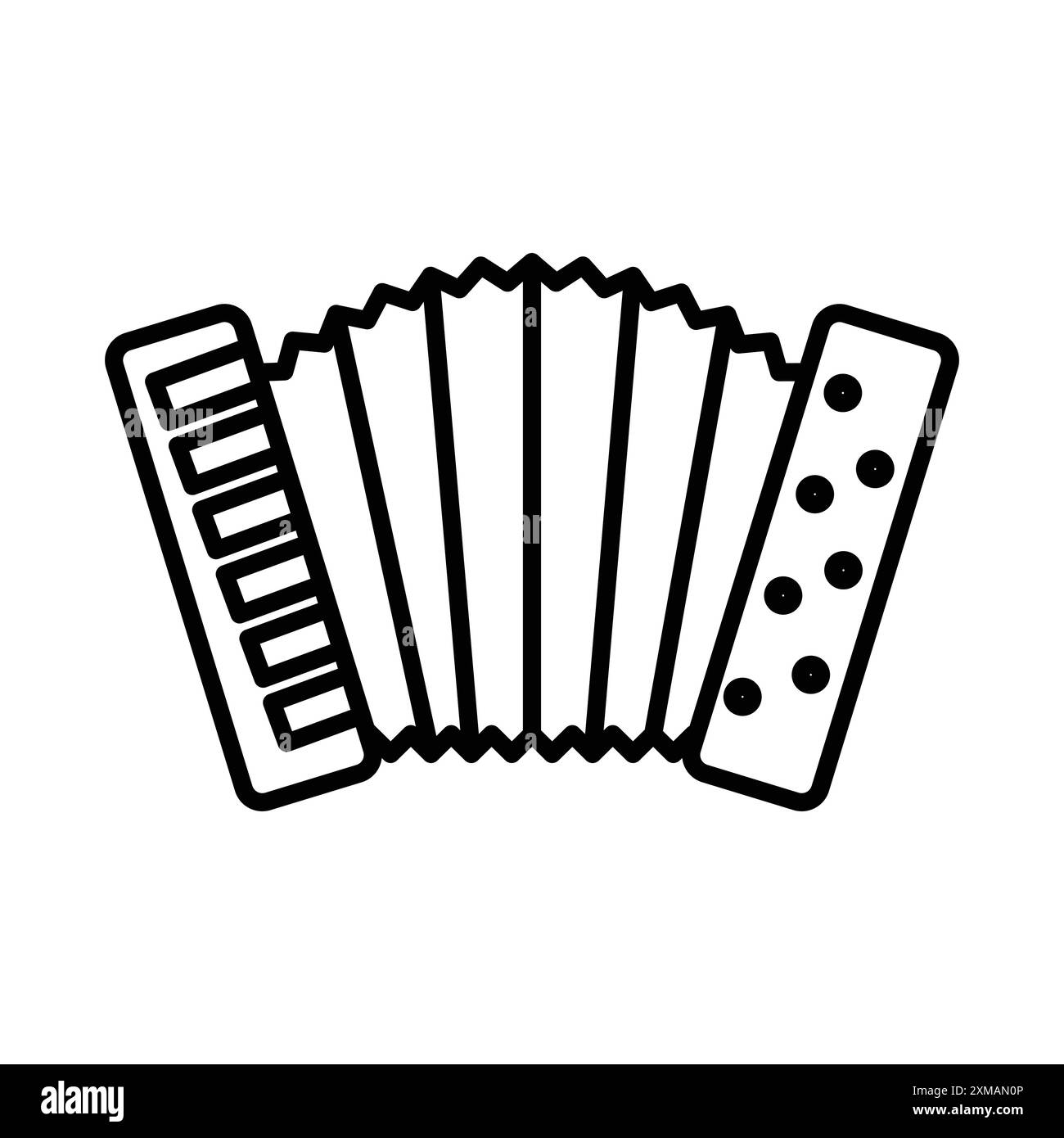 Accordion icon linear logo mark set collection in black and white for ...
