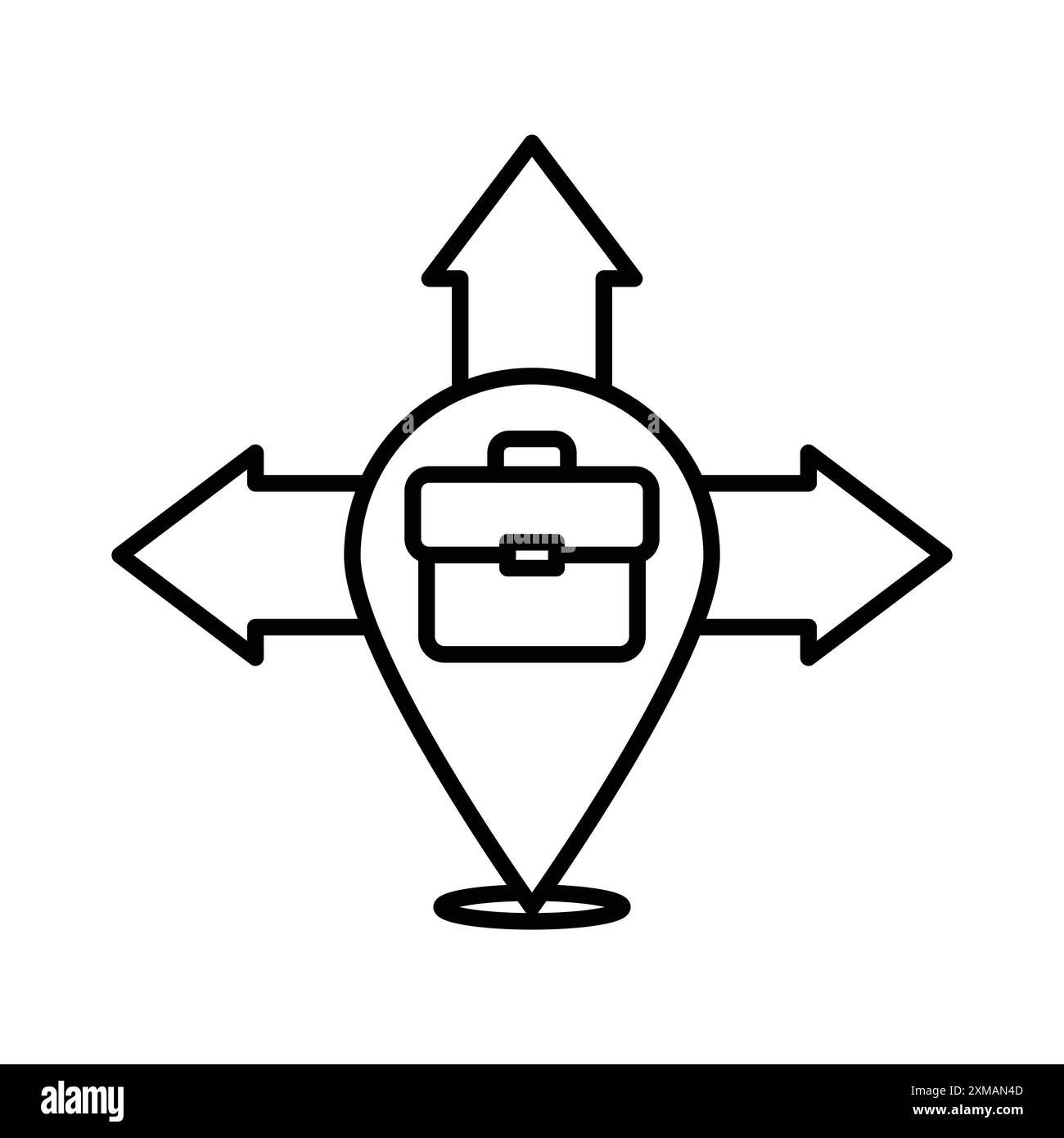 Business expansion icon linear logo mark set collection in black and white for web Stock Vector ...