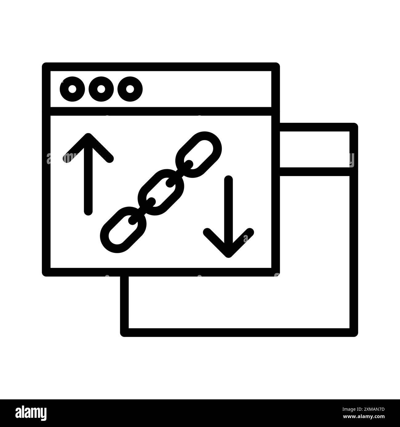 Backlink icon linear logo mark set collection in black and white for web Stock Vector Image ...