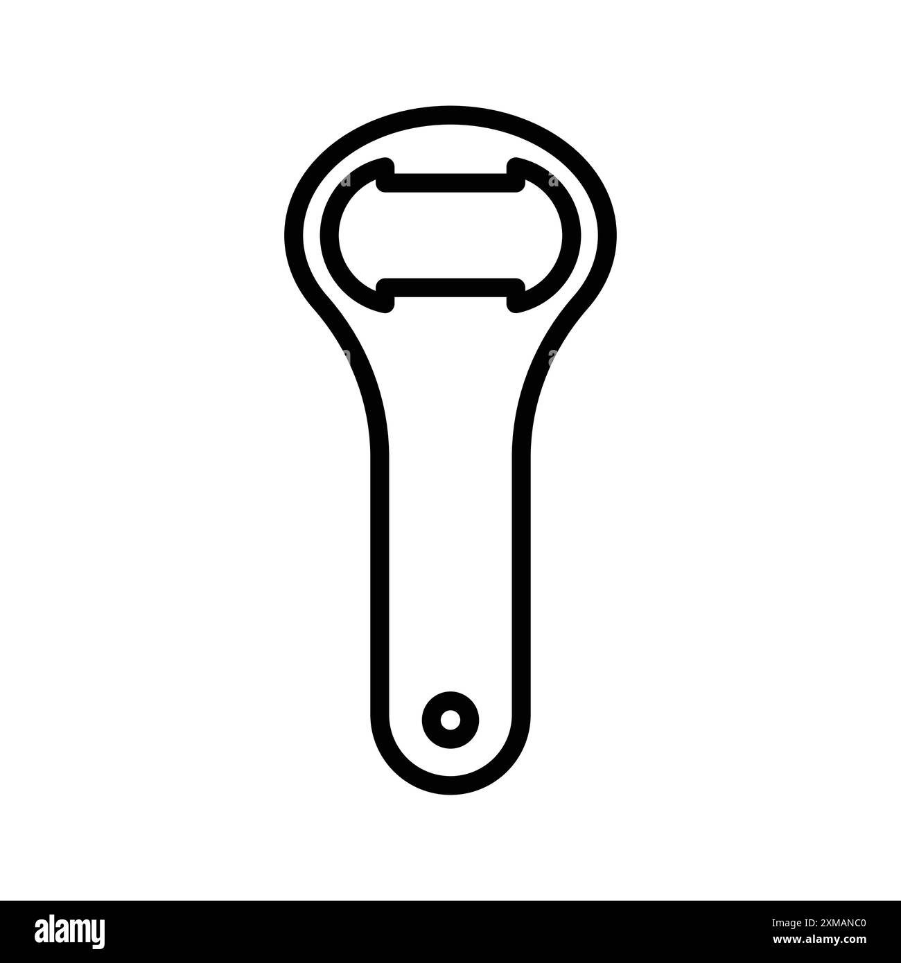 Bottle opener icon linear logo mark set collection in black and white ...