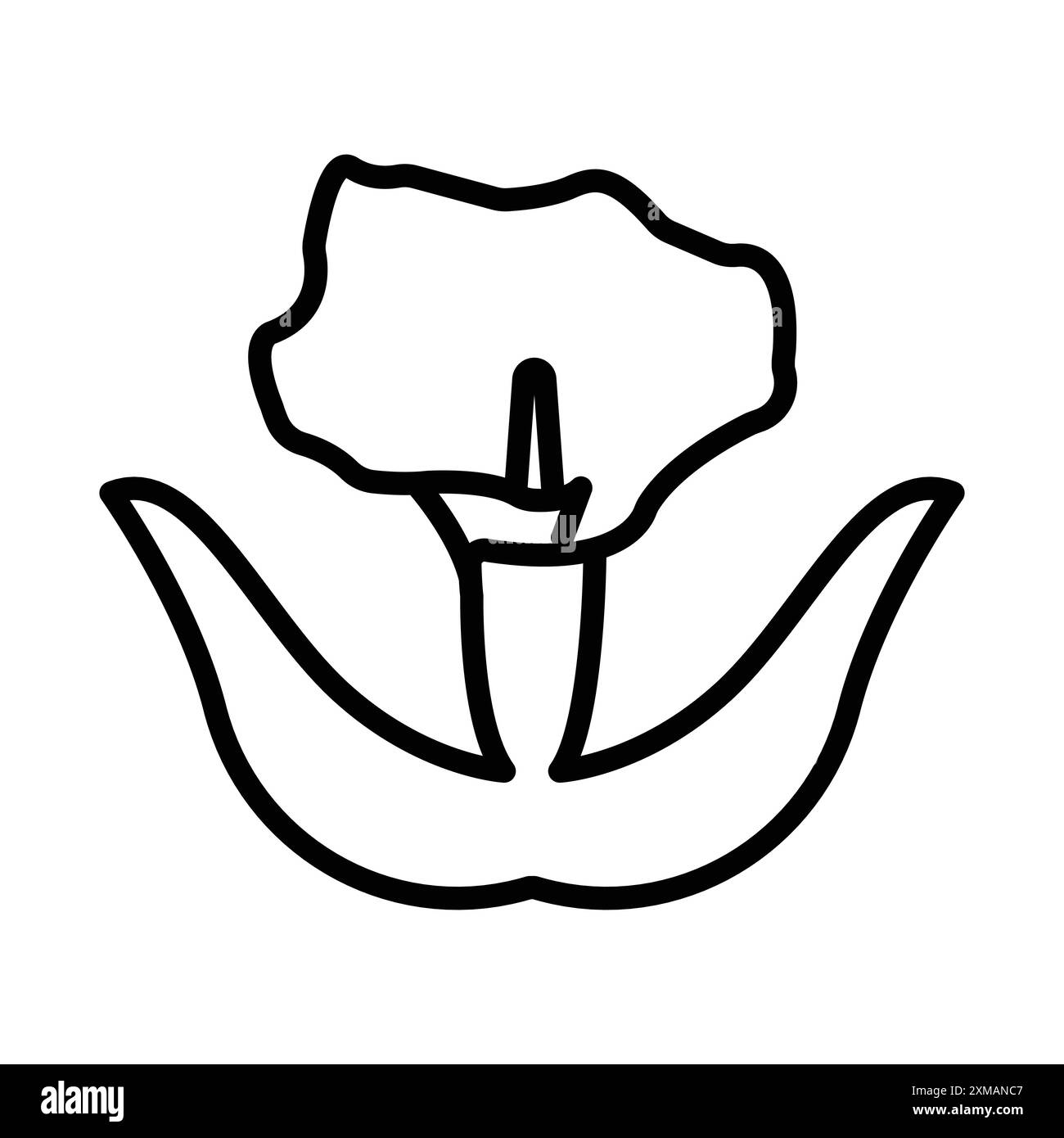 calla icon linear logo mark set collection in black and white for web Stock Vector Image & Art ...