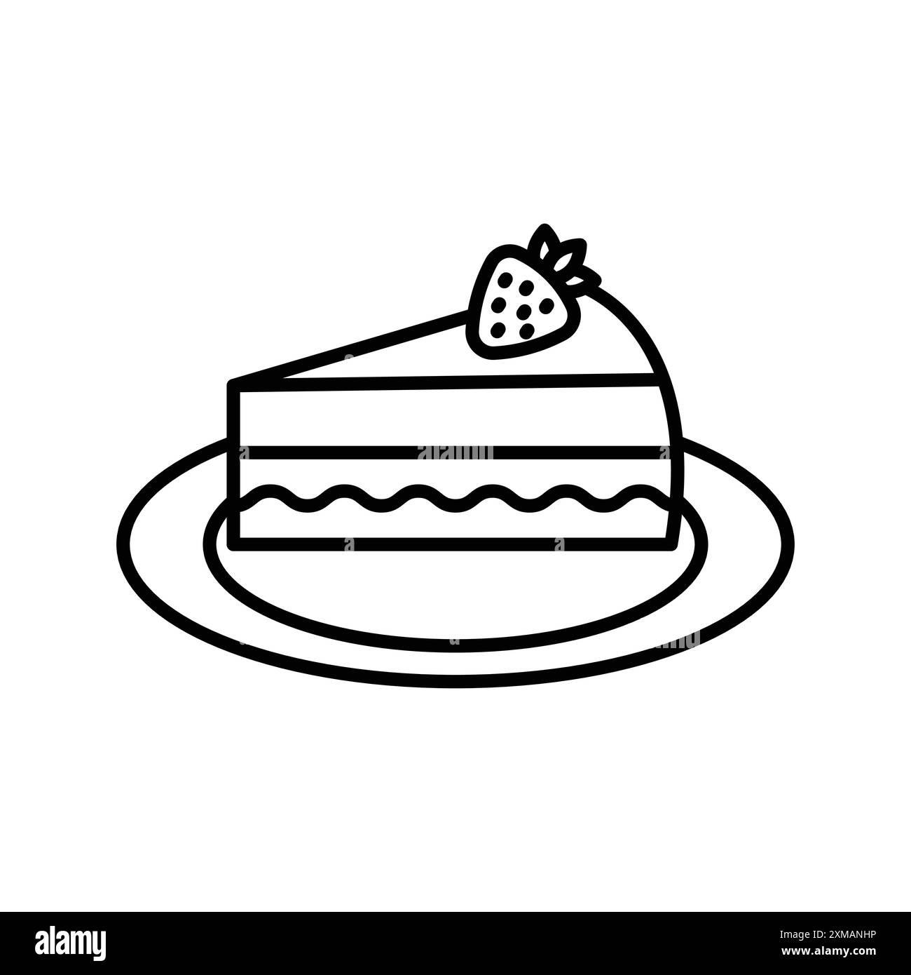 Cheesecake icon linear logo mark set collection in black and white for ...