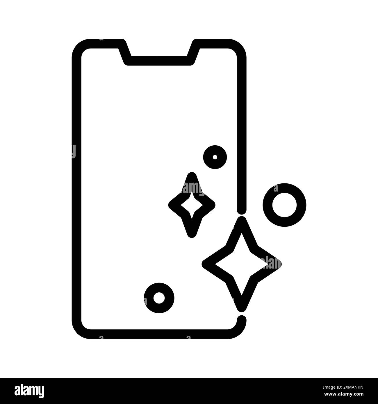 clean phone glass icon linear logo mark set collection in black and ...