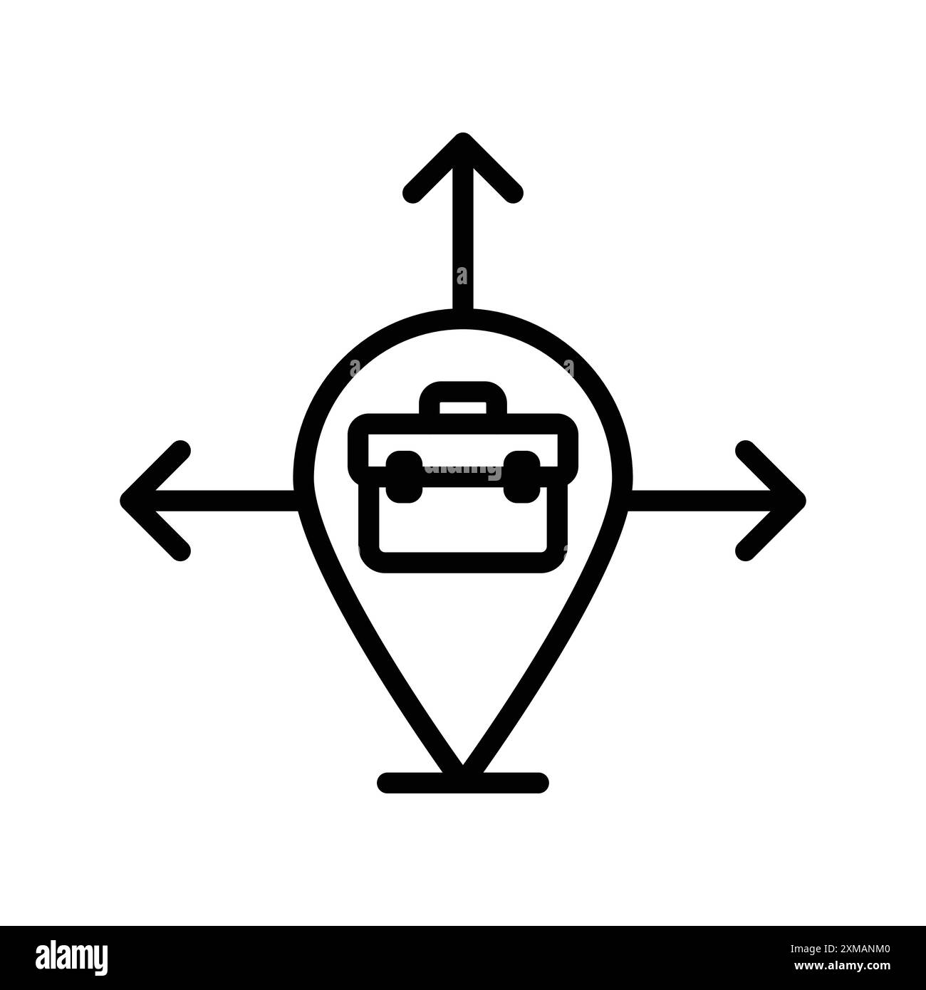 Business expansion icon linear logo mark set collection in black and white for web Stock Vector ...