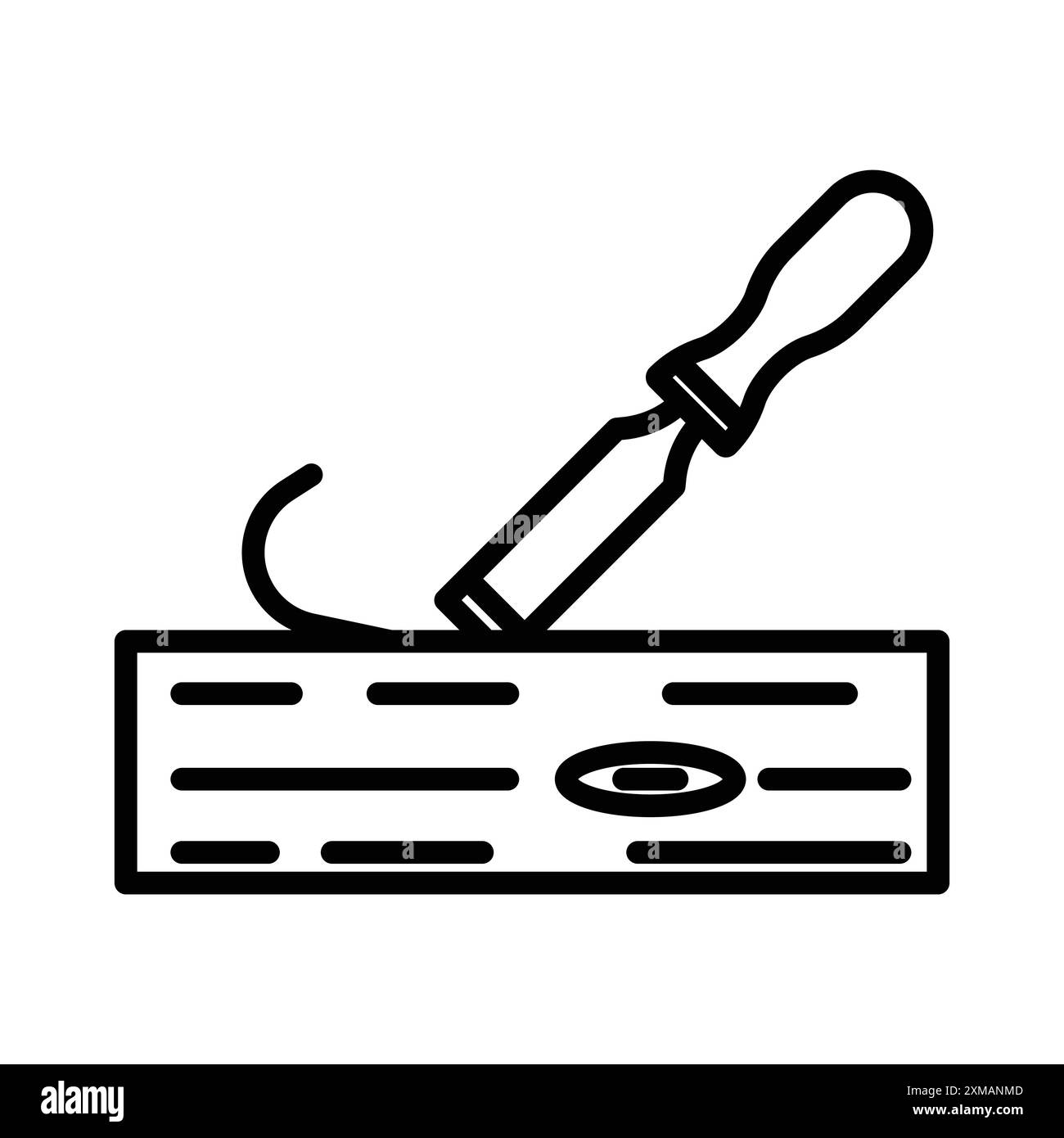 chisel icon linear logo mark set collection in black and white for web ...