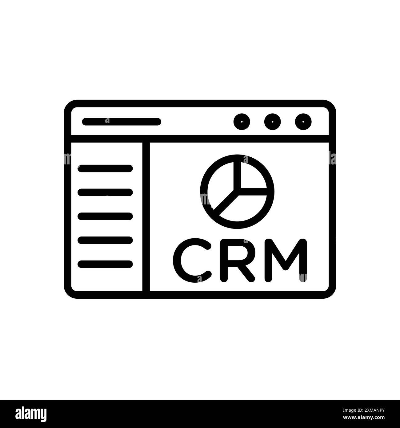 crm icon linear logo mark set collection in black and white for web ...