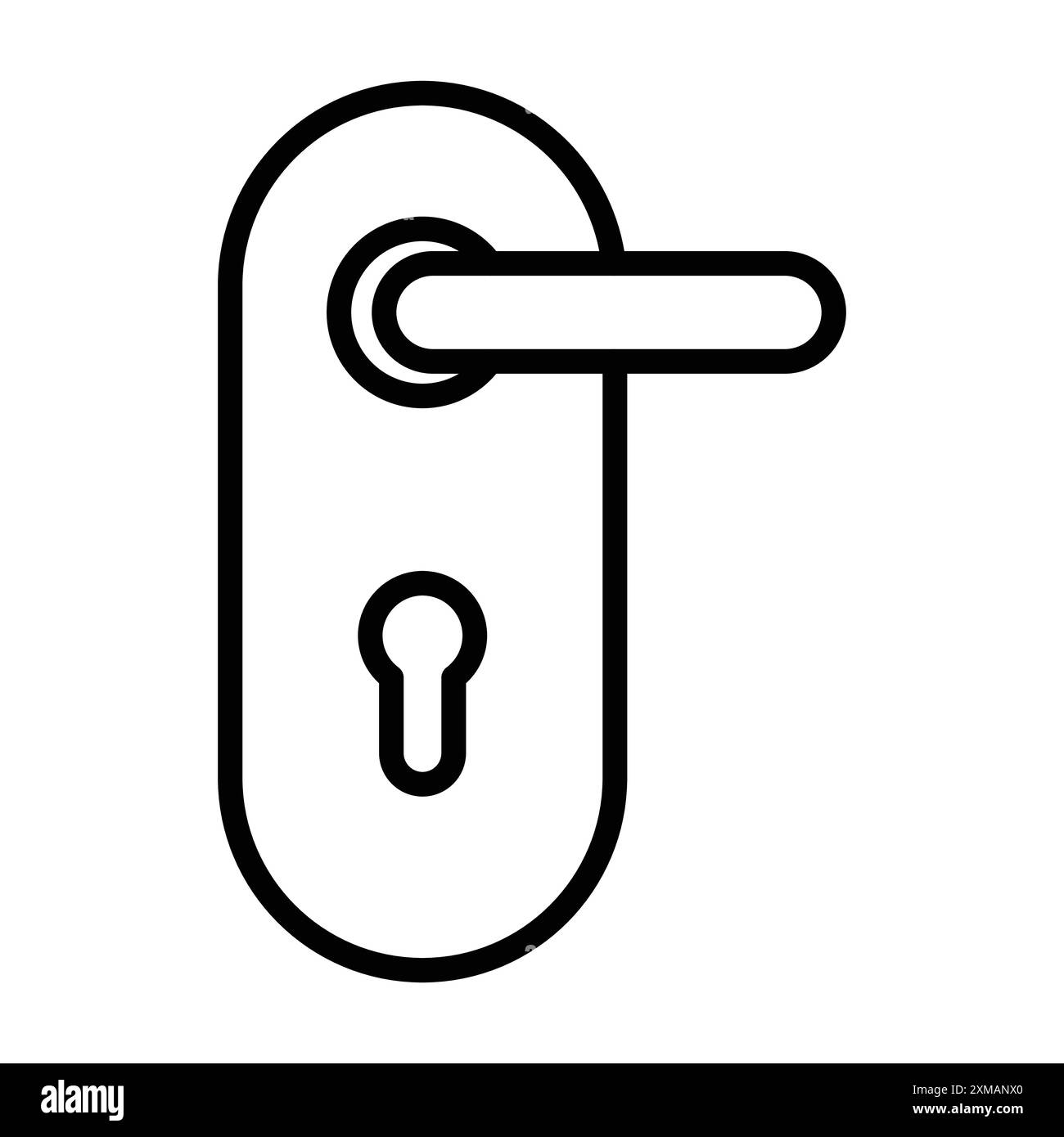 Door knob icon linear logo mark set collection in black and white for ...