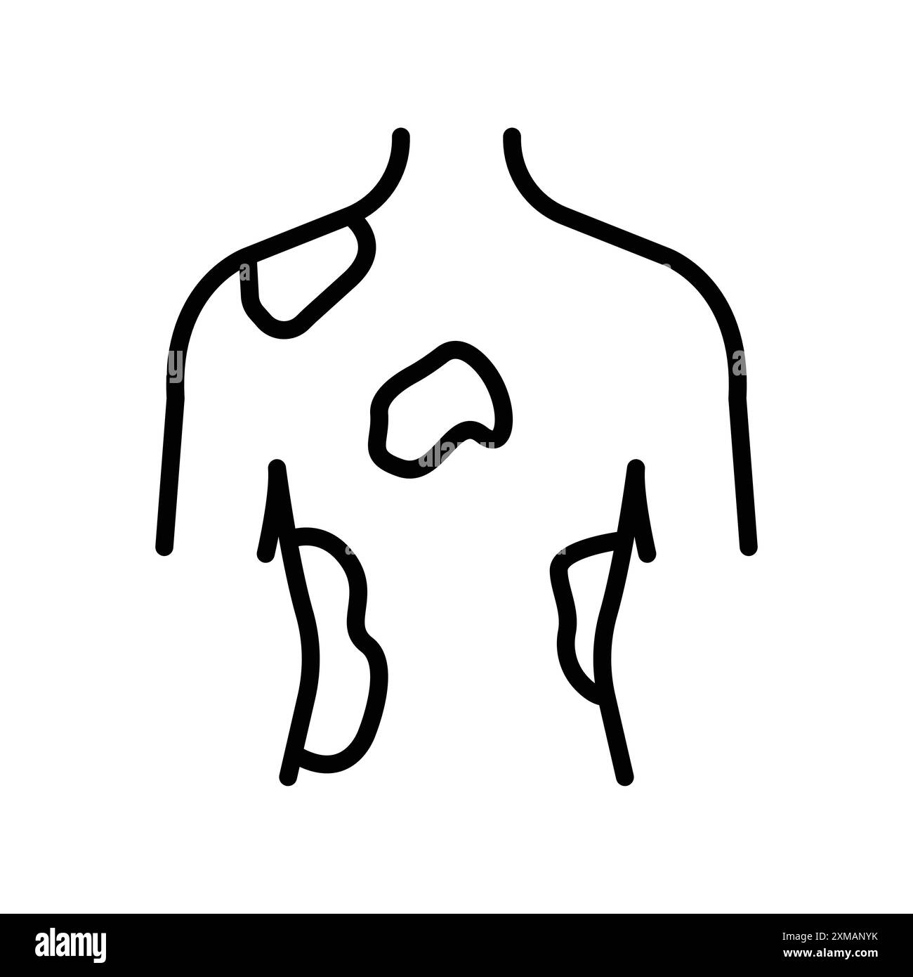 Contact Dermatitis icon linear logo mark set collection in black and ...