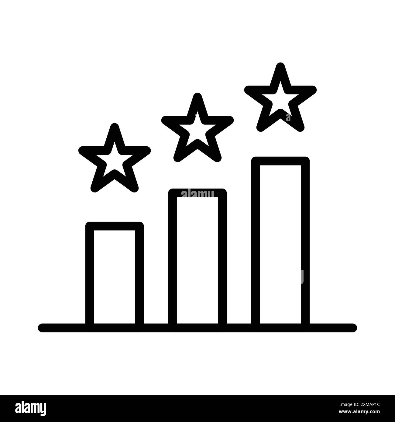 customer product rating icon linear logo mark set collection in black and white for web Stock ...