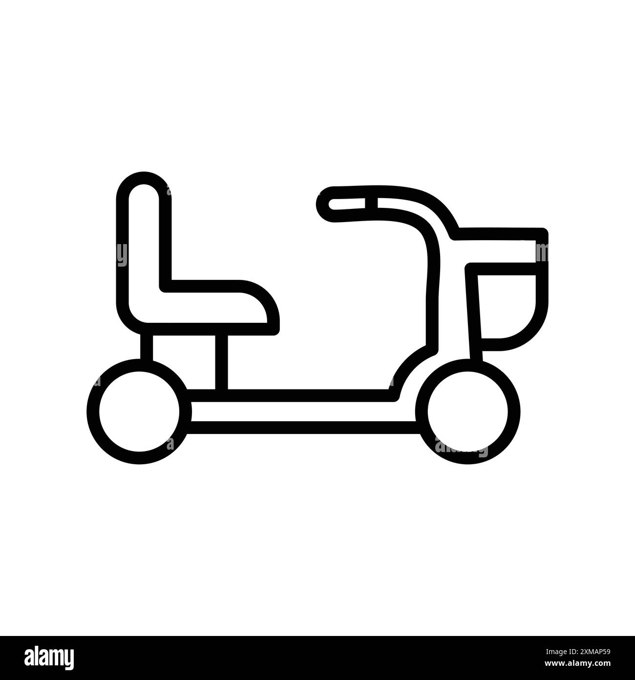 Electric wheelchair scooter icon linear logo mark set collection in ...