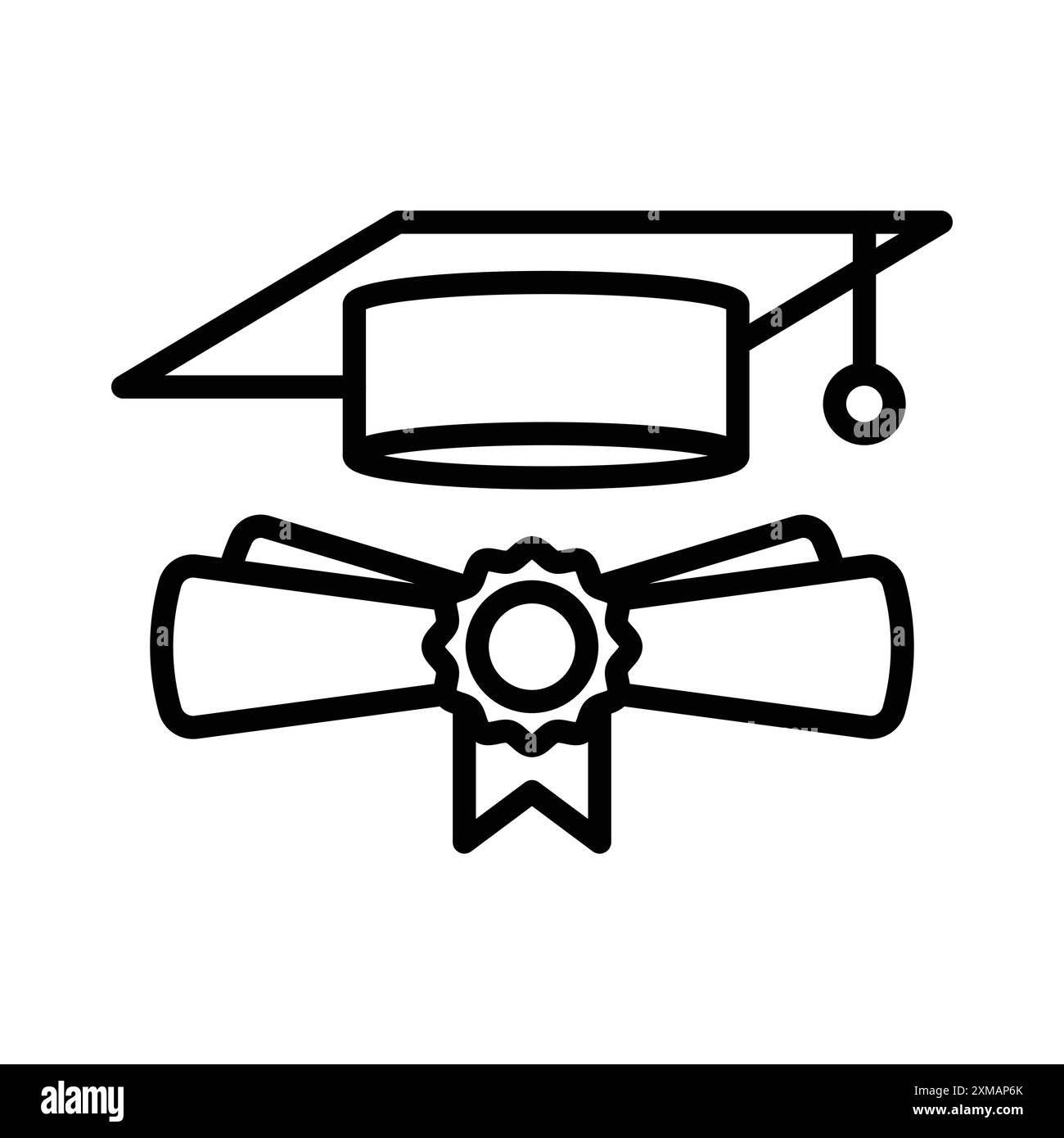 Graduation ceremony icon linear logo mark set collection in black and ...