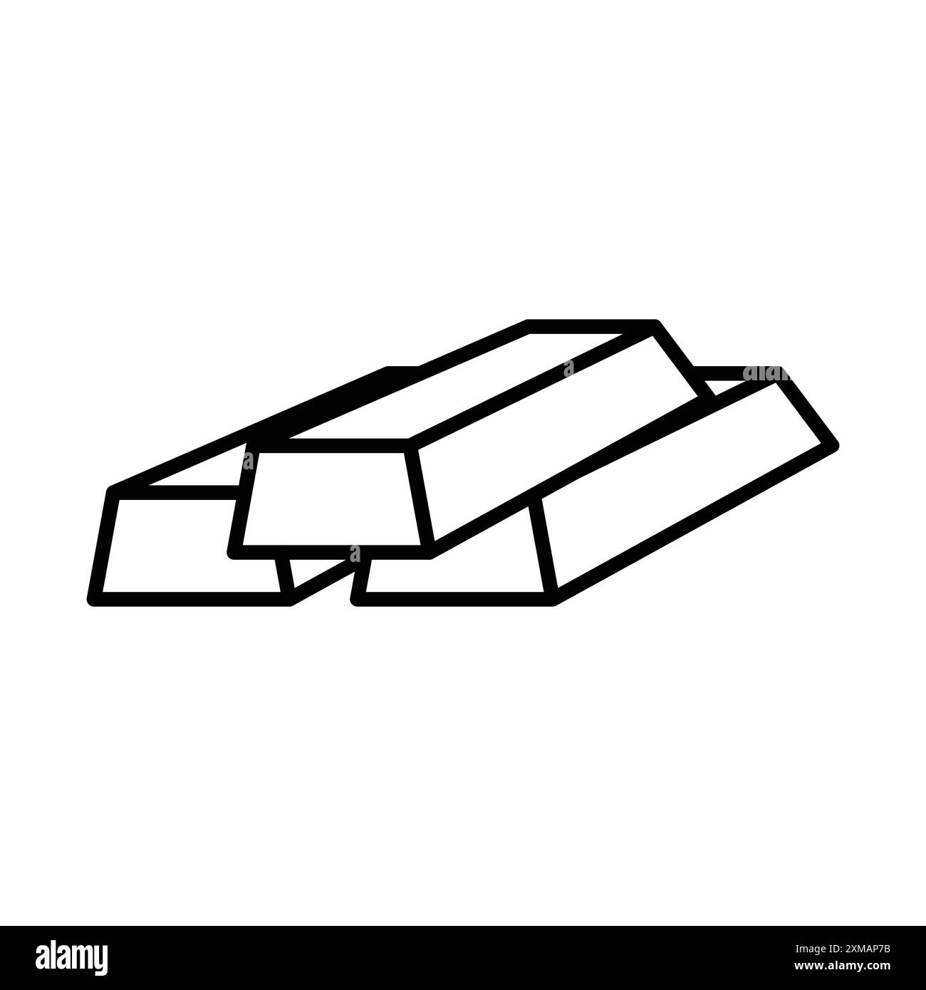 gold bars icon linear logo mark set collection in black and white for web Stock Vector Image ...