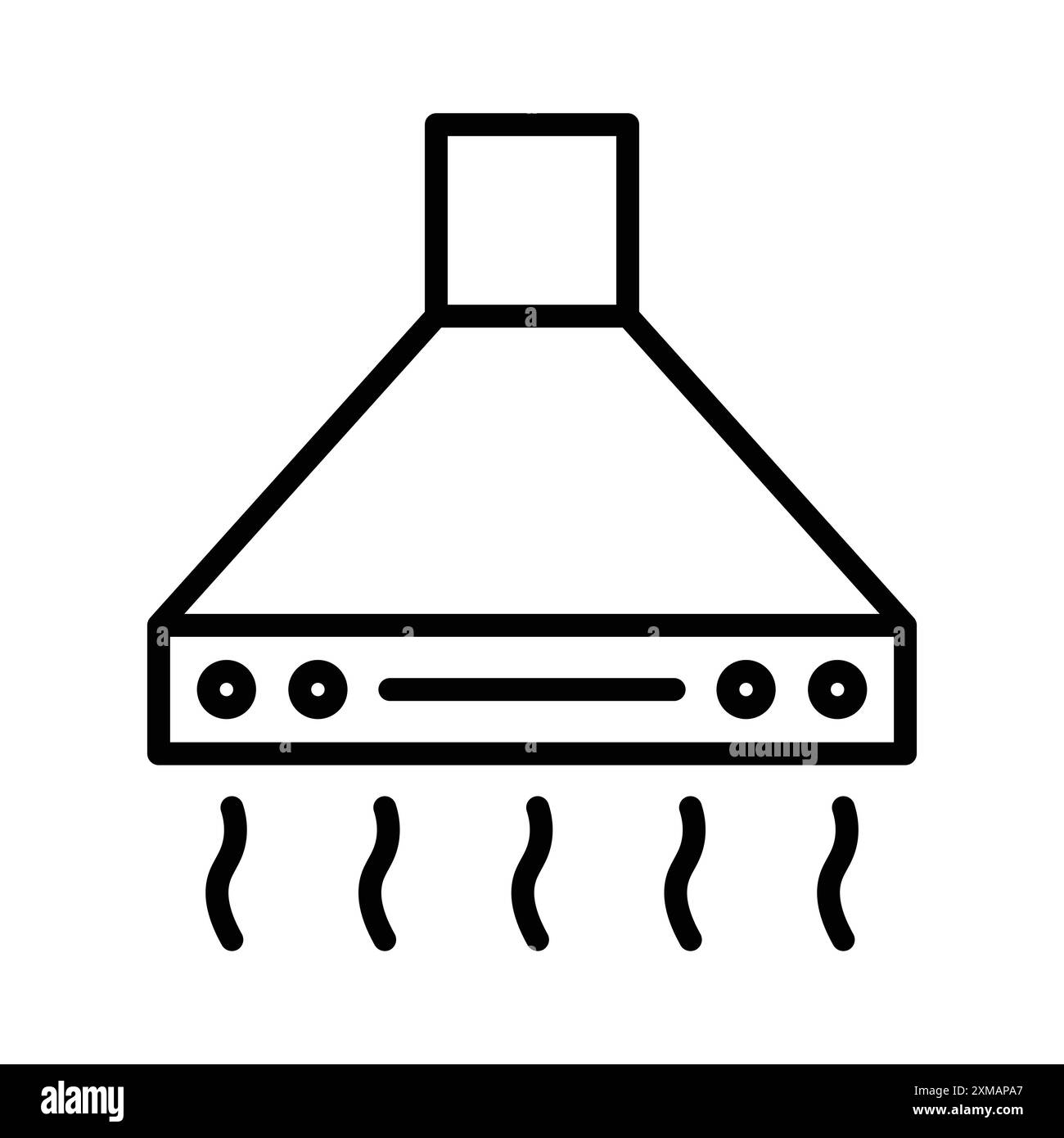 Extractor Hood icon linear logo mark set collection in black and white ...