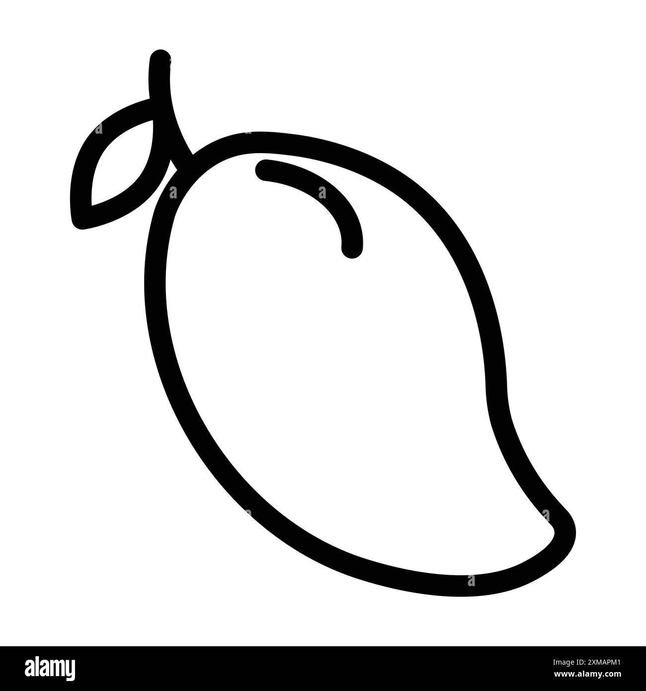 Mango icon linear logo mark set collection in black and white for web ...