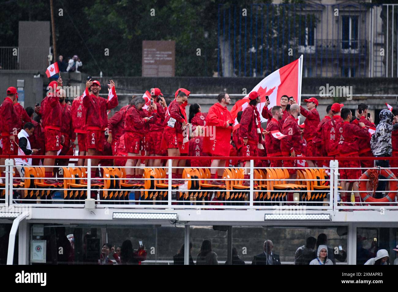 Paris, France. 26th July, 2024. Team Canada parade, Opening Ceremony ...