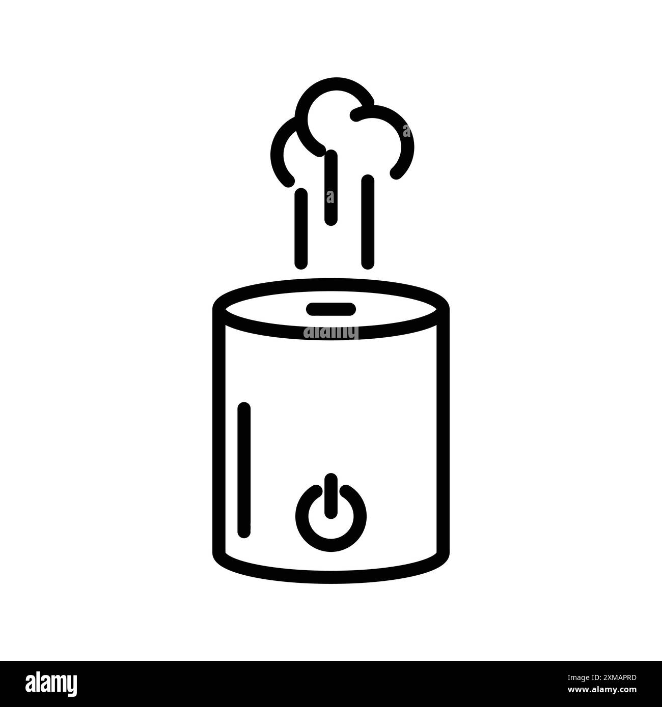 Humidifier icon linear logo mark set collection in black and white for ...